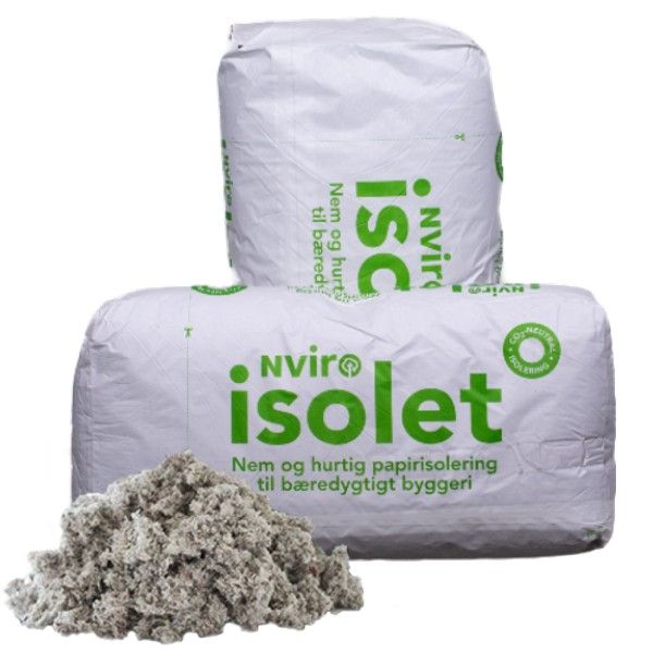 Nviro Isolet Celluloseisolasjon 10kg - Vindsperre.no